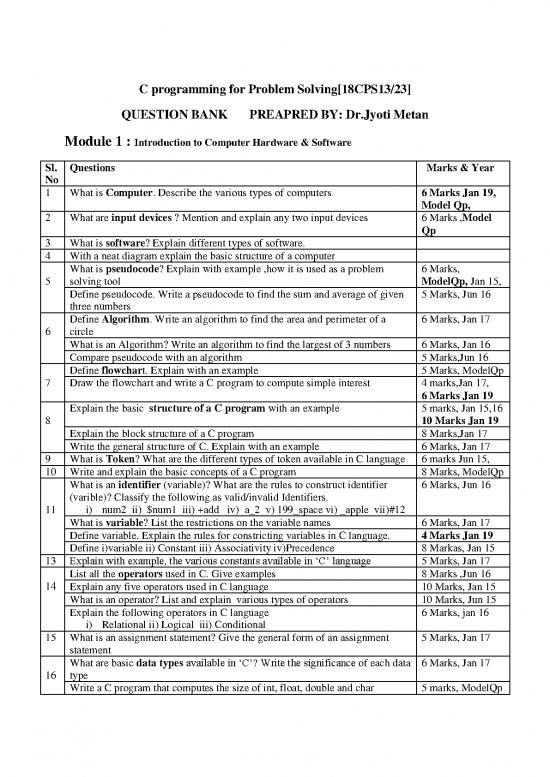 Programming Pdf 183501 | Module Wise Question Bank Cps Programming Pdf 183501 | Module Wise Question Bank Cps