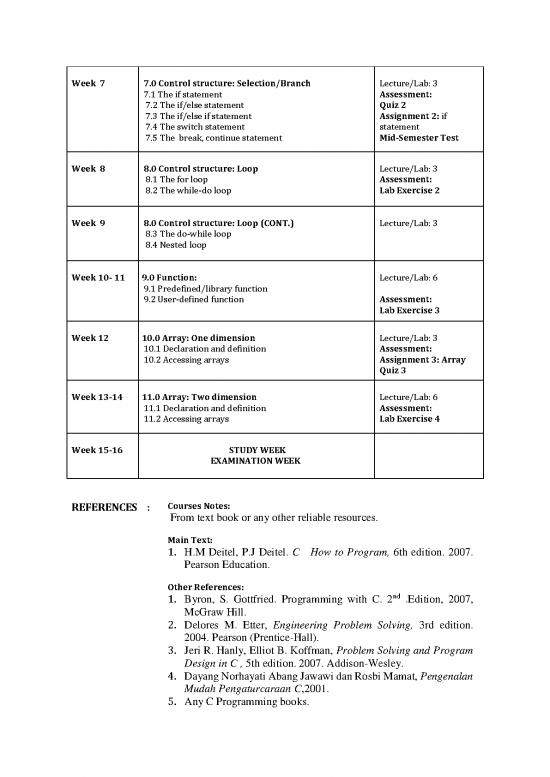 Programming Pdf 183360 | 3 Course Outline Scp1103 C Programming Techniques Programming Pdf 183360 | 3 Course Outline Scp1103 C Programming Techniques