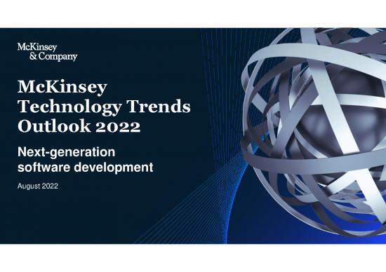 Software Architecture Pdf 186225 | Mckinsey Tech Trends Outlook 2022 ...