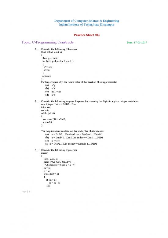 The Practice Of Programming Pdf 187079 Practice 03 C Programming Constructs