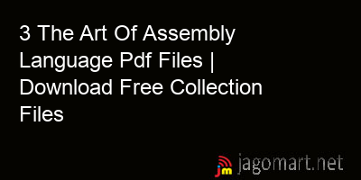 3 The Art Of Assembly Language Pdf Files | Download Free Collection Files