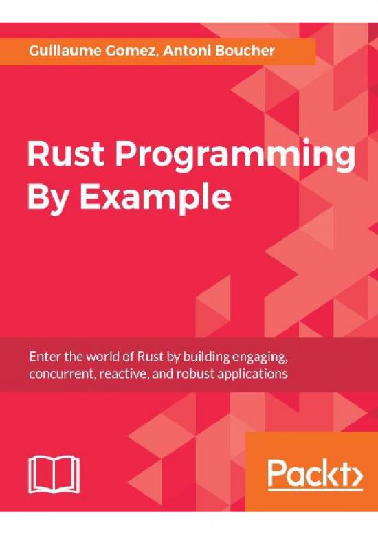 Rust Programming Pdf 190295 Rust Programming By Example Enter The World Of Rust By Building