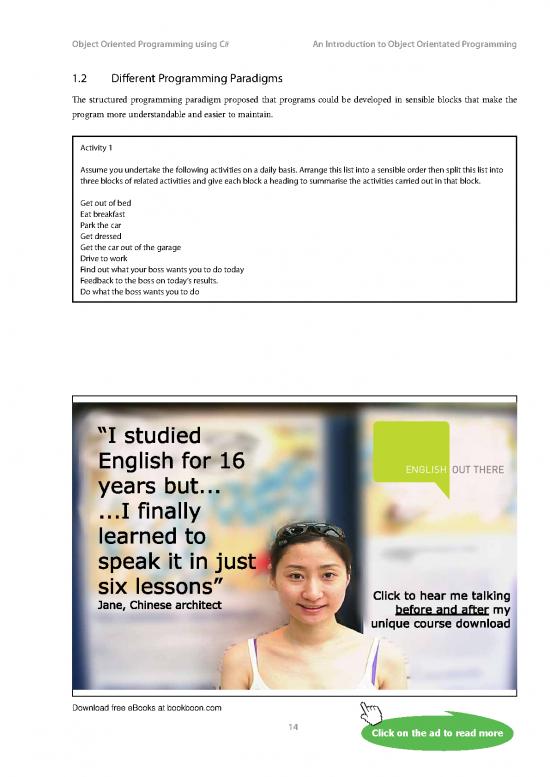 Programming Concepts Pdf 189587 Chapter 1 An Introduction To Object Orientated Programming