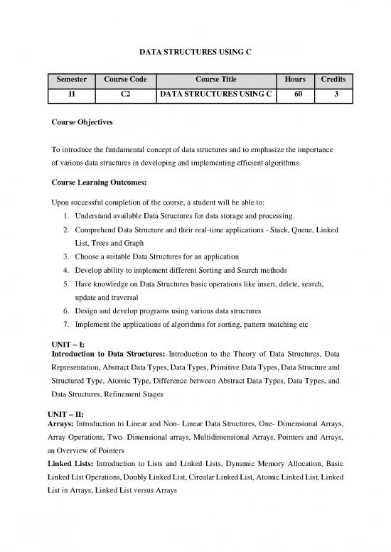 3728ii C2 Data Structures Using C 3728ii C2 Data Structures Using C