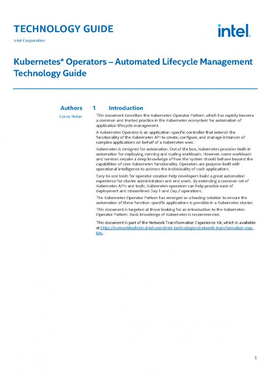 Controller Pdf 192016 Kubernetes Operators Automated Lifecycle