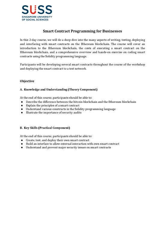 Principles Of Programming Pdf 190567 Smart Contract Programming For