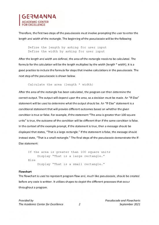 Pseudocode And Flowcharts Pseudocode And Flowcharts