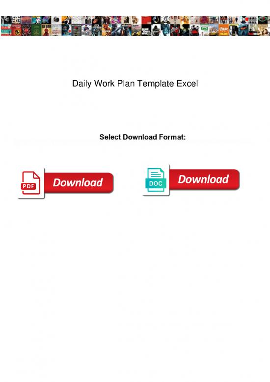 Daily Work Plan Template Excel