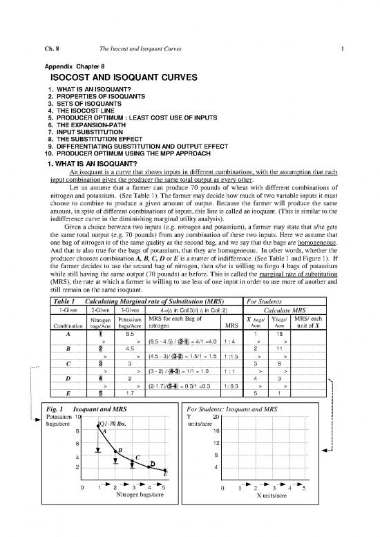Isoquant Curve Pdf 193095 Isocost And Isoquant Curves