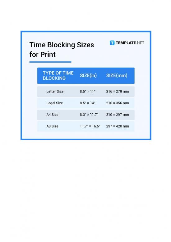 Time Blocking Template Pdf 193577 | Time Blocking Sizes Pdf