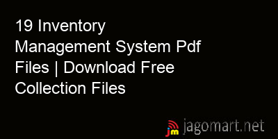 19 Inventory Management System Pdf Files | Download Free Collection Files