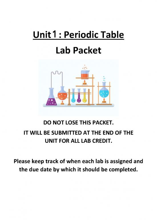 Pdf Printable Periodic Table 195646 | Cc Periodic Table Lab Packet