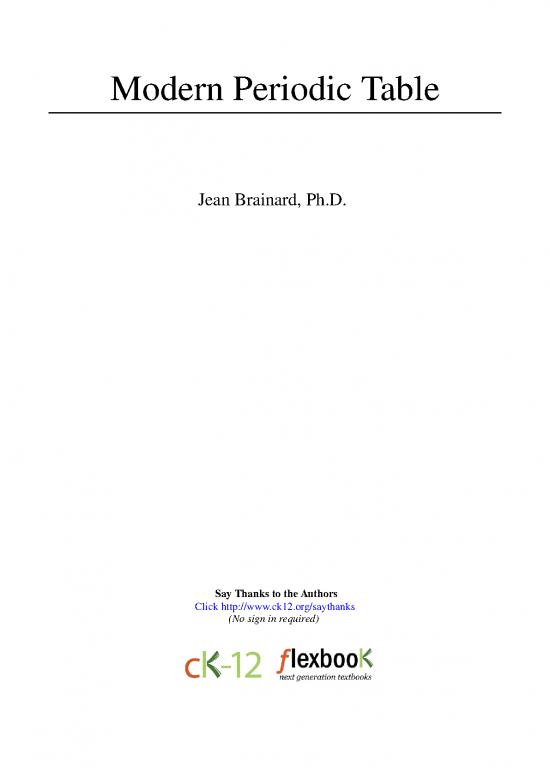 Modern Periodic Table