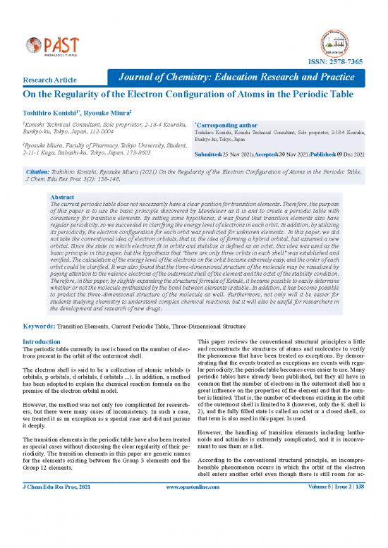 Pdf Printable Periodic Table 195831 | On The Regularity Of The Electron ...