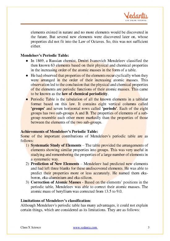 Pdf Printable Periodic Table 195998 | Cbse Class 10 Science Notes ...