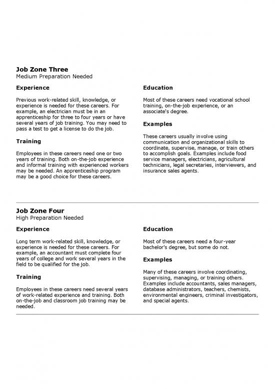 Onet Interest Profiler Pdf 199365 | Cp Onet Job Zones
