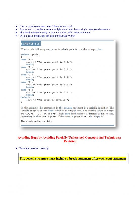 Lecture 7 Selection Control Structures In C Switch Structure