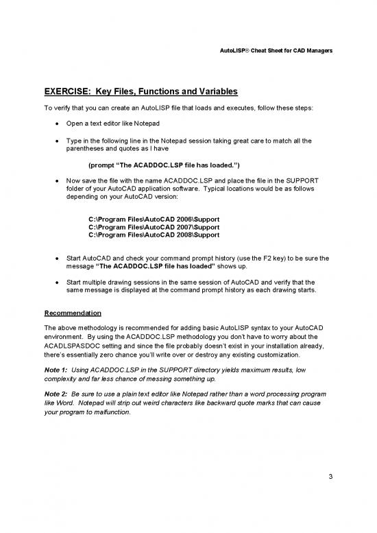 Cm34 1r Autolisp Cheat Sheet For Cad Managers