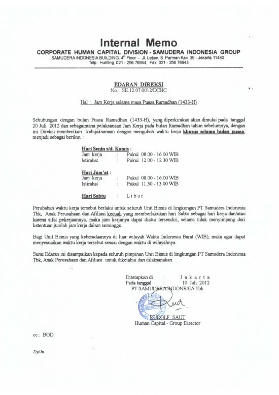 Memopuasa | File Contoh - Memo