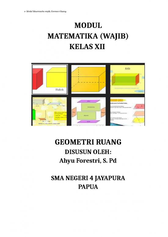 Contoh Penilaian Pembelajaran 19509 | Modul Matematika Wajib Kelas Xii Geometr 1