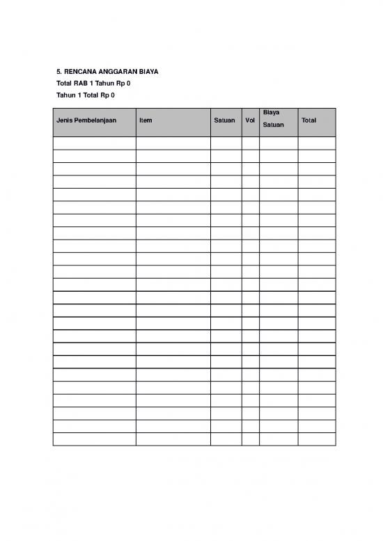 File Rab - Rencana Anggaran Biaya Id 20846 | Template Anggaran