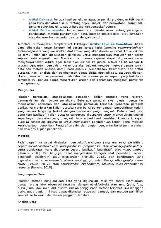 01 Template Temu Ilmiah Iplbi 2019 Laporan Penelitian | File - Laporan ...