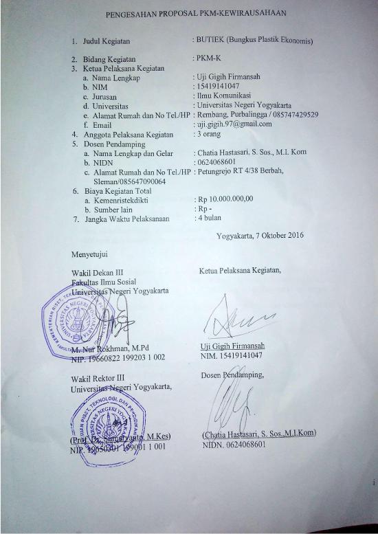 Contoh Pembuatan Rab 20849 | Proposal Pkm Lolos Didanai Dikti