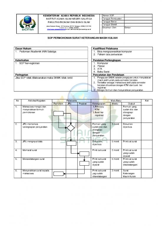 Sop Surat Keterangan Masih Kuliah | File - Surat Keterangan Id 18788
