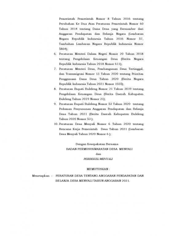 Contoh Rancangan Anggaran 20552 | Perdes Apbdes 2021