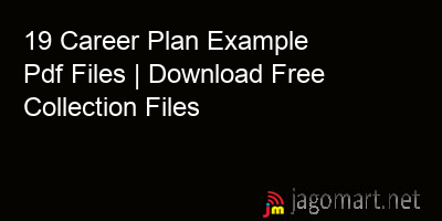 19 Career Plan Example Pdf Files | Download Free Collection Files