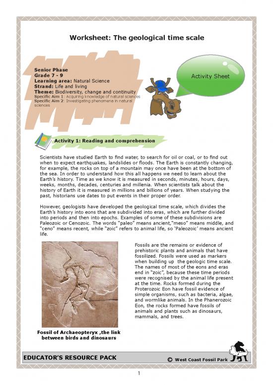 Geological Time Scale Pdf 200641 | Senior Grade7 9 Geological Time Scale
