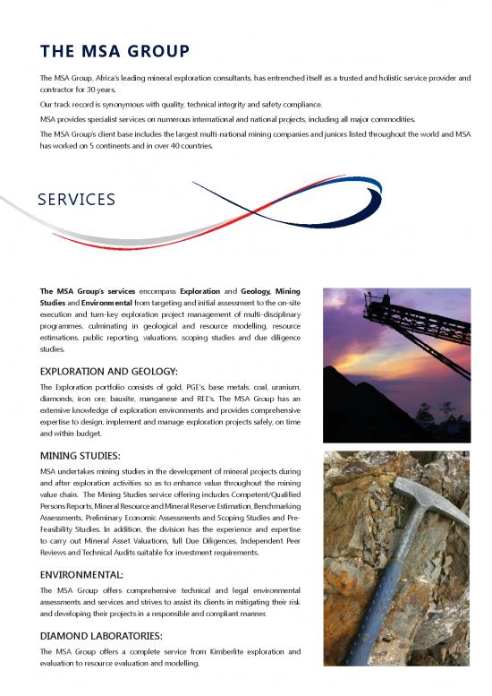 Geology Pdf 200695 | Brochure The Msa Group