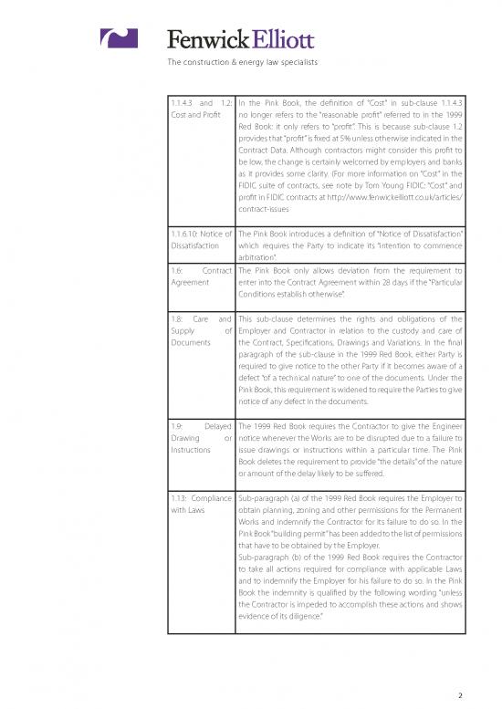 Law Of Contract Pdf 202790 | Fidic Red Book (1999) And Mdb Harmonised ...