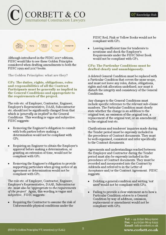 Fidic Pdf 202618 | Fidics Golden Principles Feb 2020 Vt Fidic Pdf 202618 | Fidics Golden Principles Feb 2020 Vt