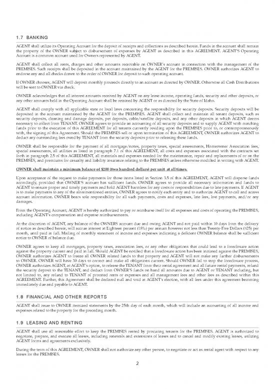 Agreement Sample 202401 | Sample Management Agreement