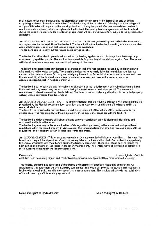 Rental Agreement Pdf 201344 | Engels Huur Contract Voorbeeld