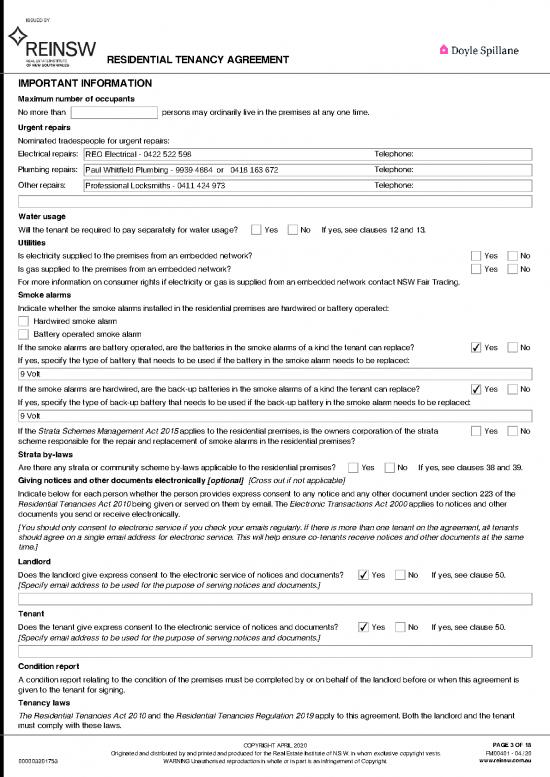 Agreement Contract Sample 202708 | Residential Tenancy Agreement ...
