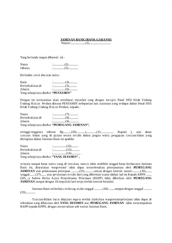 File - Hukum Perdata Id 22102 | Jaminan Bank Garansi
