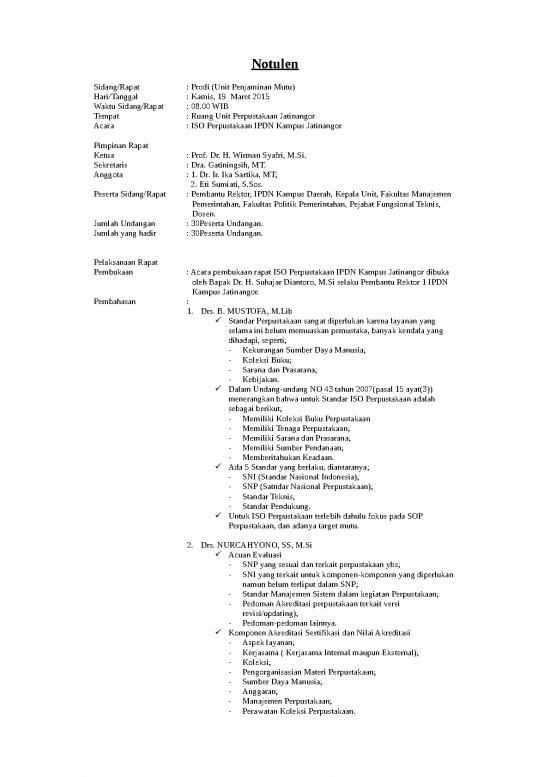 Download Word Excel 2007 22424 | Notulensi Rapat Iso Upm