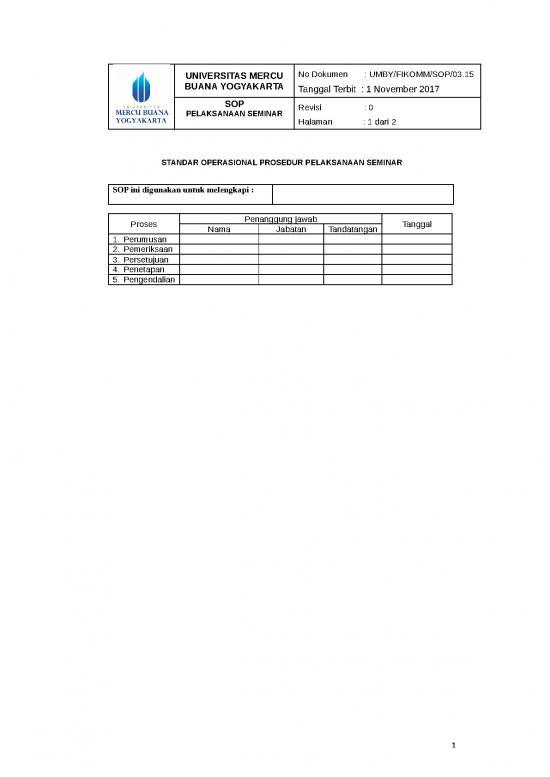 Contoh Prosedur Penelitian 22423 | Sop Pelaksanaan Seminar