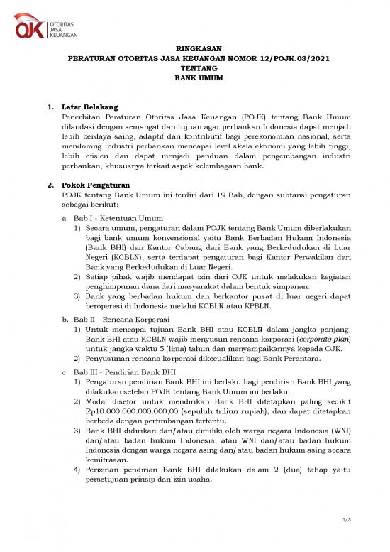 Hukum Pdf 23194 | Summary Pojk 12 03 2021 Hukum Pdf 23194 | Summary Pojk 12 03 2021